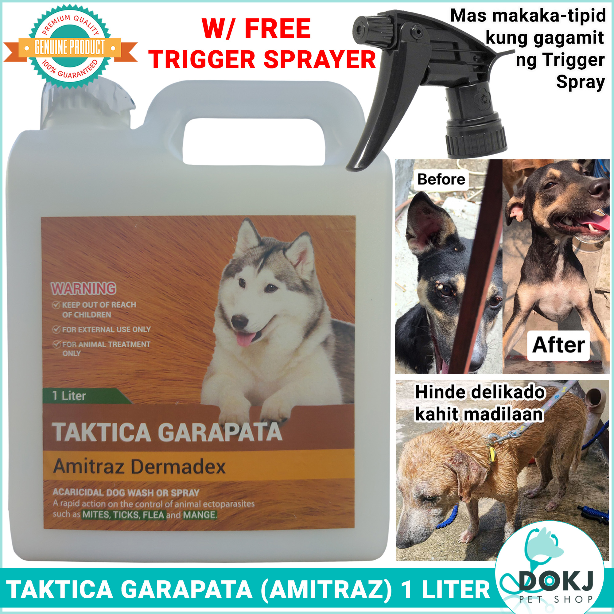 FREE Trigger Spray TAKTICA GARAPATA Medication Dogs Spray Amitraz ...