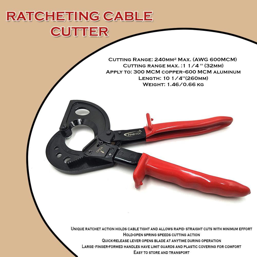 Luck⭐RATCHETING CABLE CUTTER CRIMPING PRESS | Lazada PH