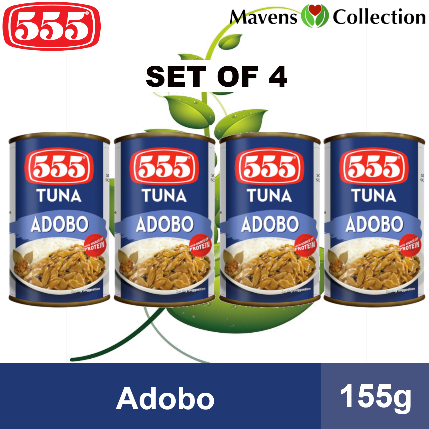 555 Tuna Adobo 155g (Set of 4) by Mavens Collection | Lazada PH
