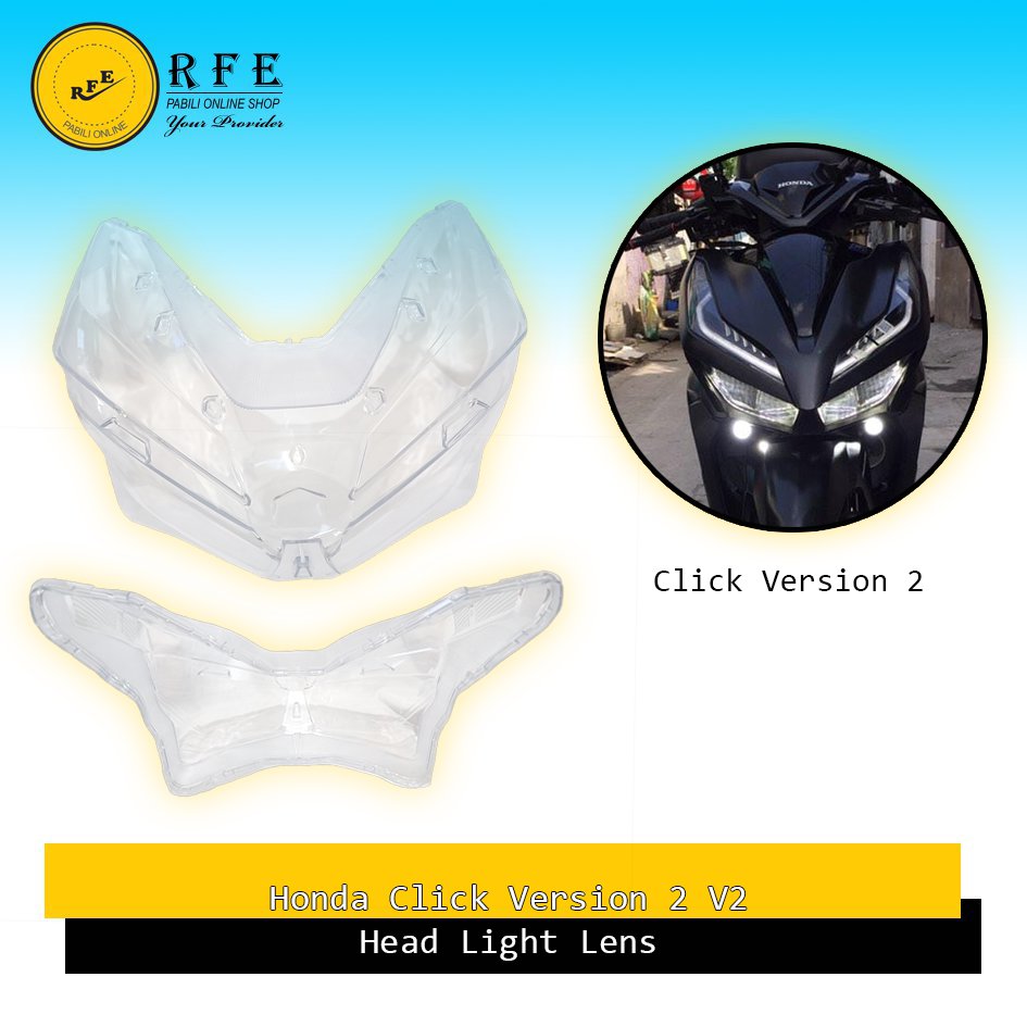 Honda Click 125 V2 V3 Headlight Lens | Click 150 Headlight Lens | Click ...