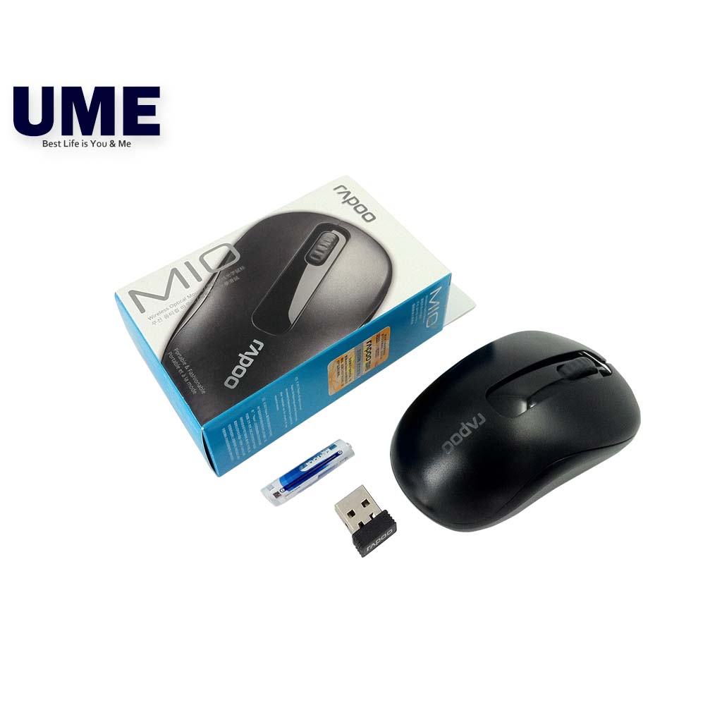 Rapoo M10 PLUS 2.4G Mini Optical Wireless Mouse Reliable 1000DPI Mice ...