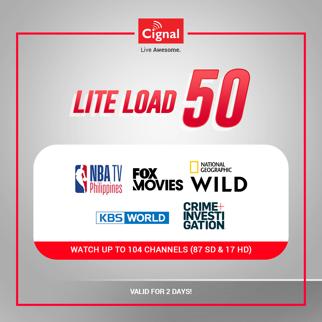 Cignal Lite Load HD 50 | Lazada PH