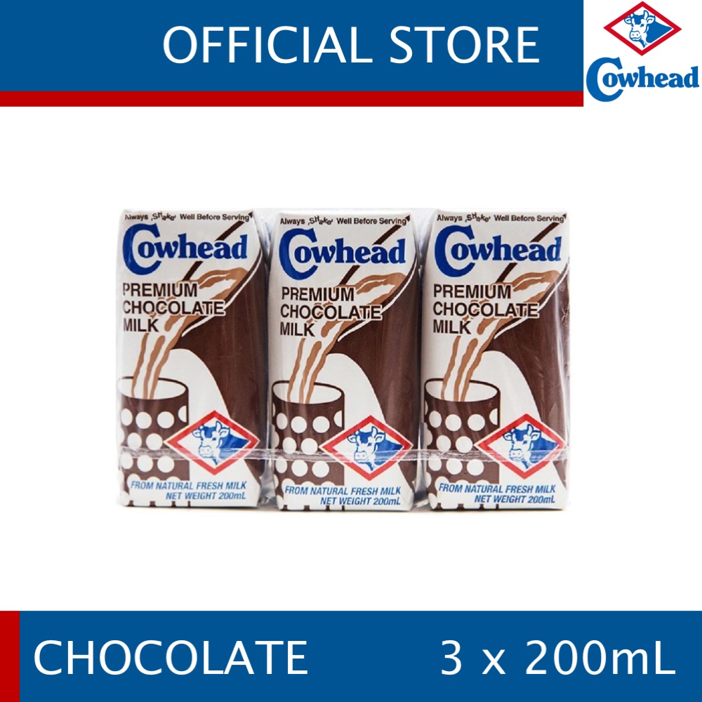 Cowhead Chocolate Milk 200mL x 3 [Fresh Milk - UHT Milk] | Lazada PH