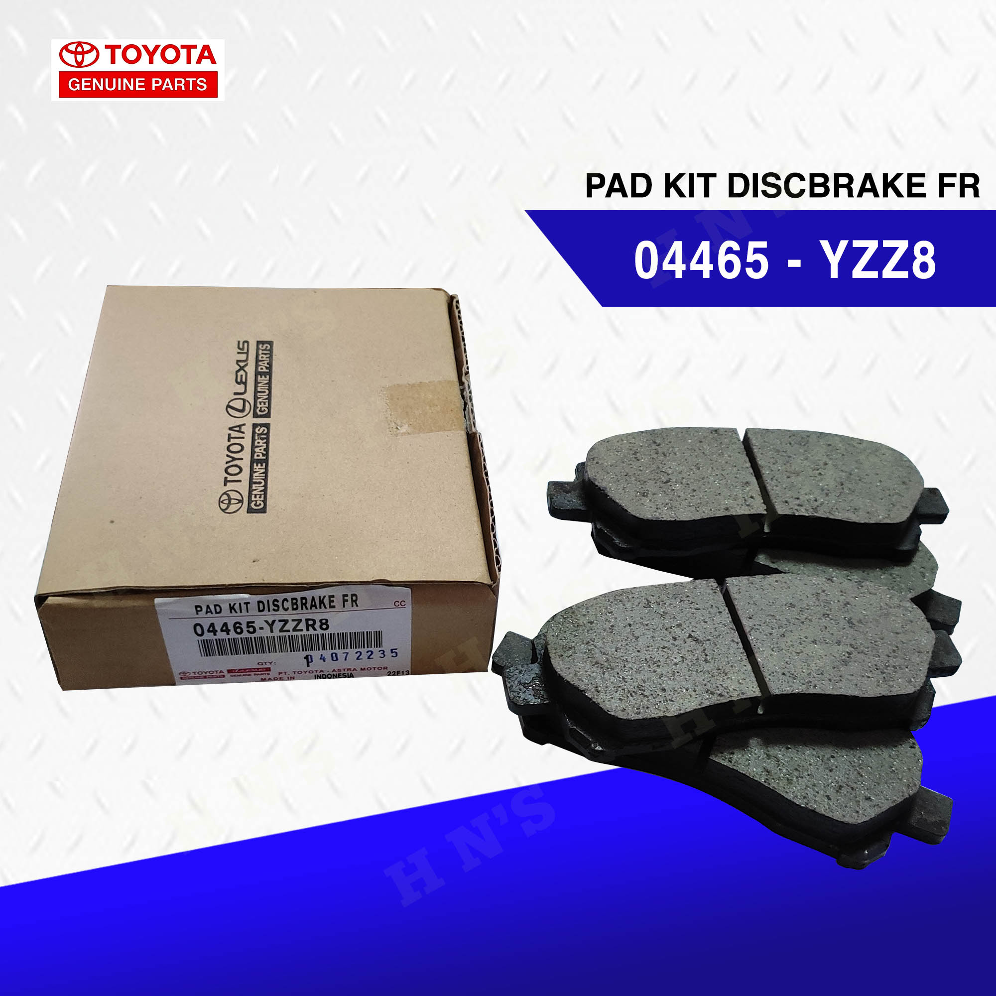 TOYOTA Genuine Brake Pads for Toyota Avanza ( 2006 - 2021 ) PN: 04465 ...