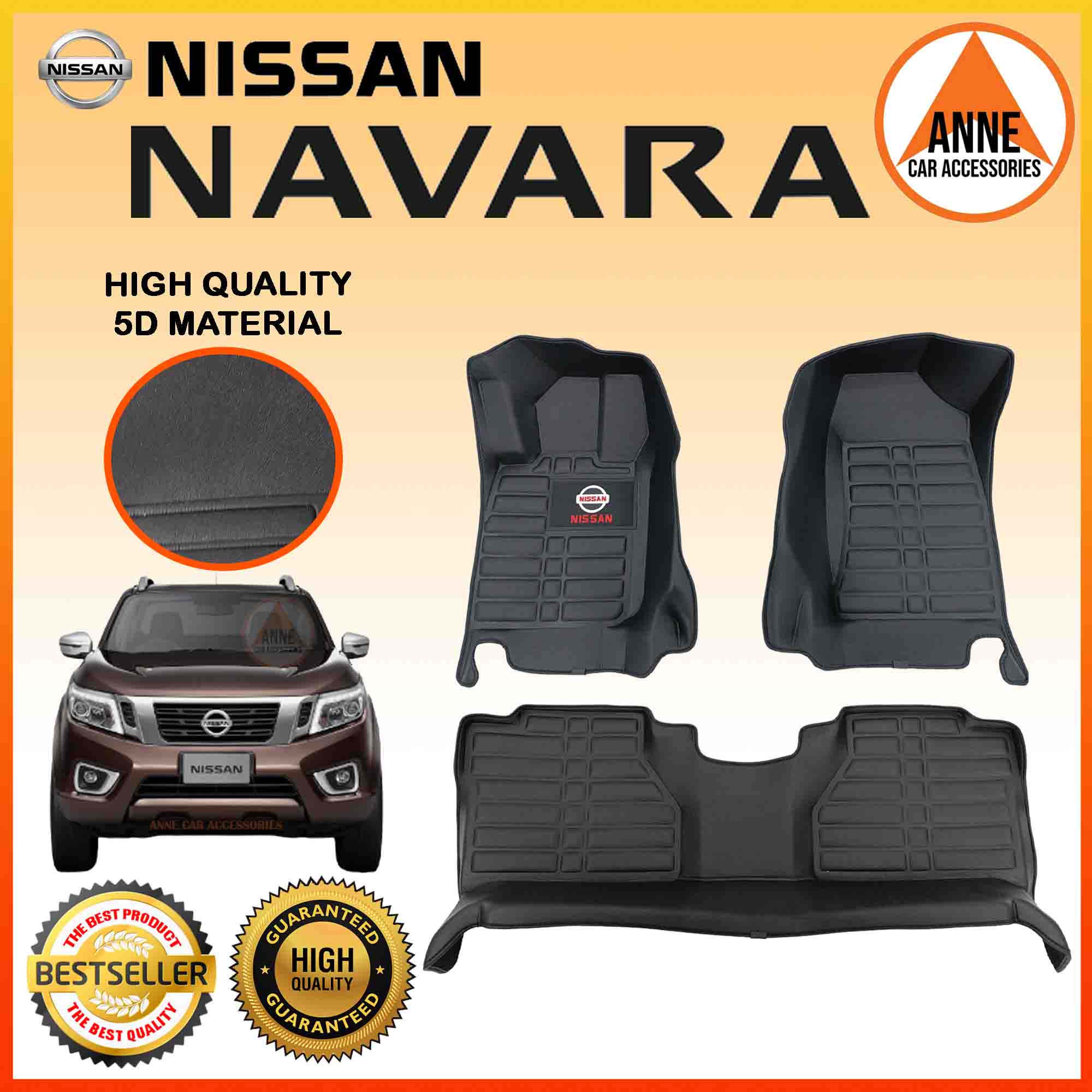 5D Black / 5D Carbon Fiber / TPE Deep Dish for Nissan Navara VL EL ...