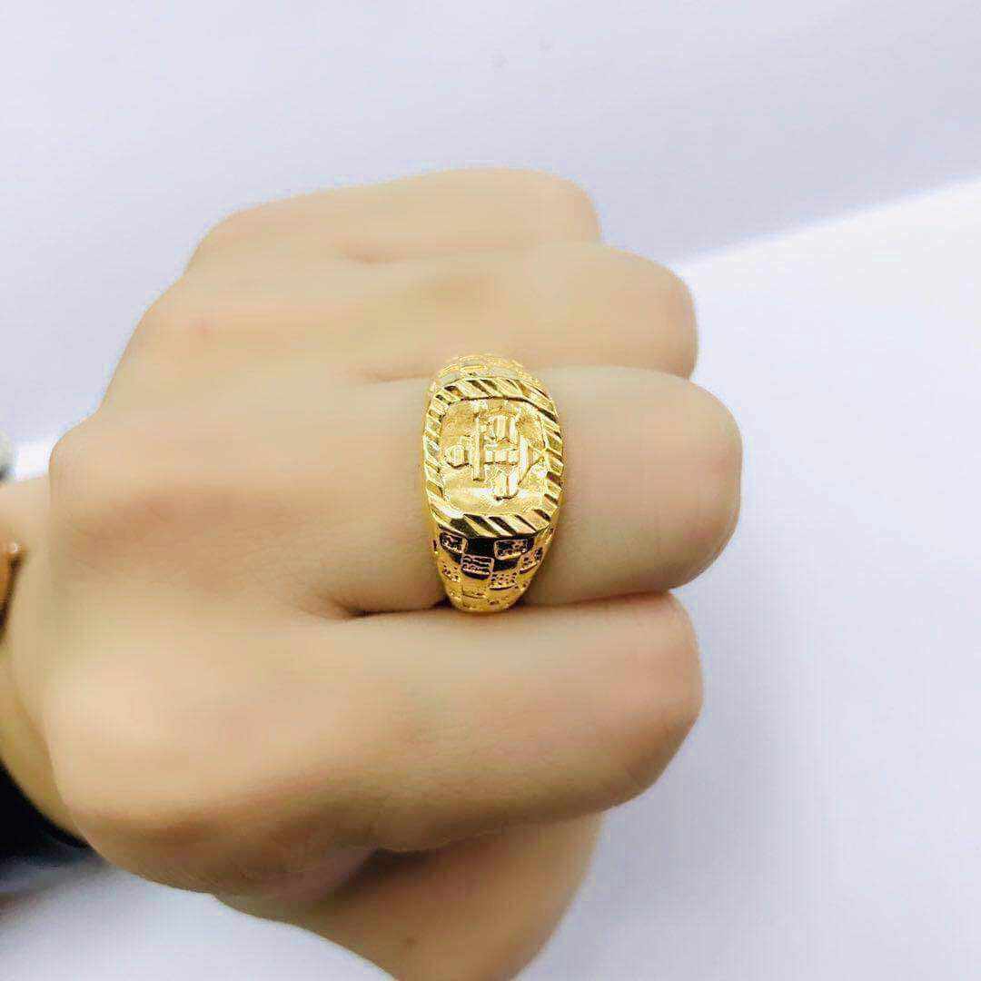 PURE 24K SAUDI GOLD RING PURE REAL LIFETIME USE NON FADED | Lazada PH