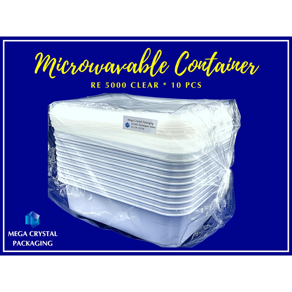 Microwavable Container RE 5000 - Rectangular 5000 ml ( 10 Pcs. Per Pack ...