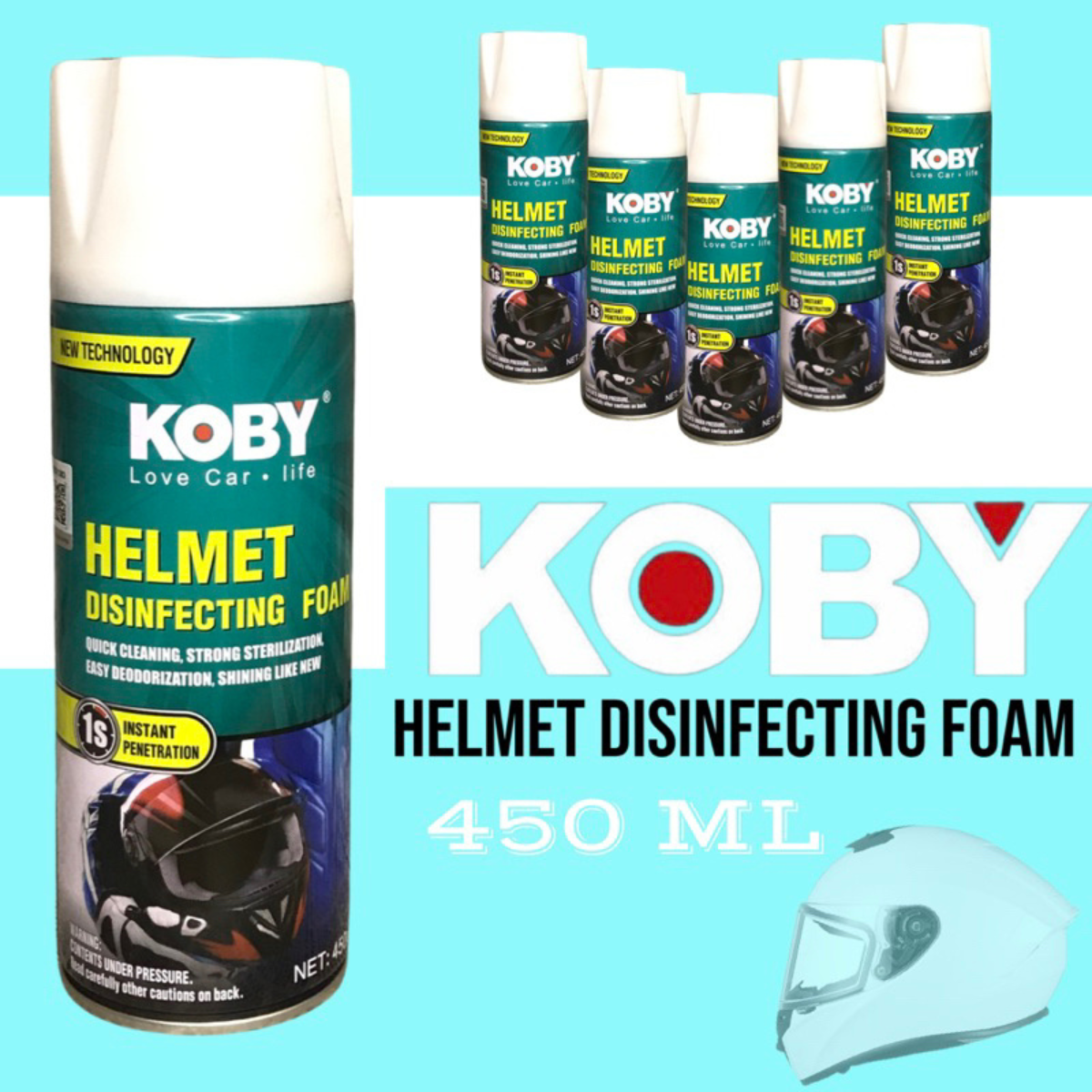 Original Koby Helmet Disinfecting Foam Spray 450ml | Lazada PH