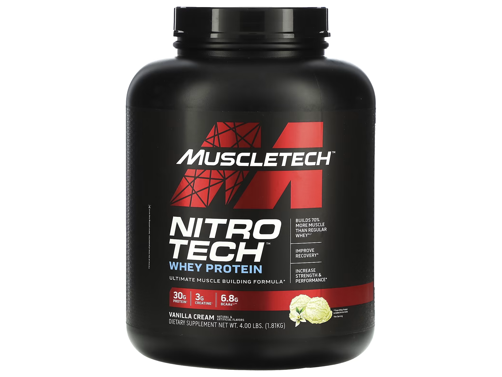 MUSCLETECH™ NITRO-TECH™ Performance Series Vanilla 4lb (Best by: April ...