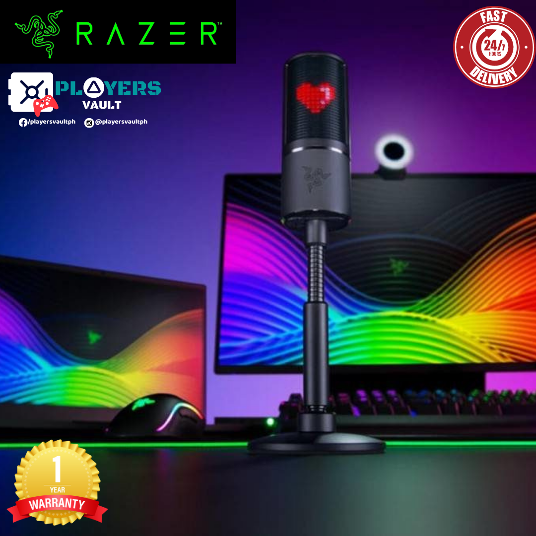 Razer Seiren Emote Microphone Compact Streamer -Supercardioid Recording ...