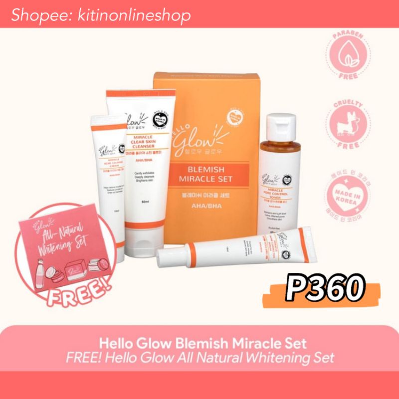 d2wBlemish Miracle Set AHA/BHA HELLO GLOW | Lazada PH
