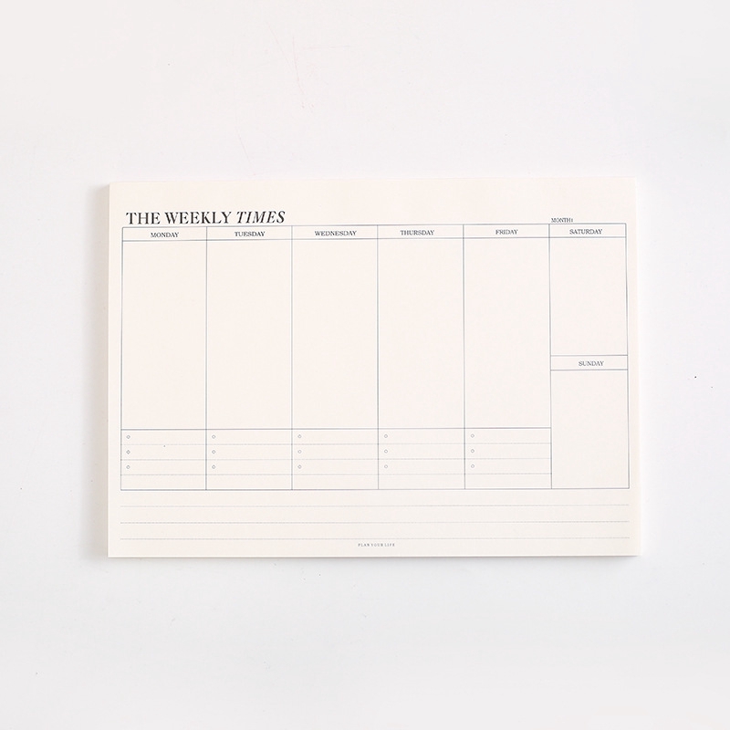 Weekly Monthly Planner 60 Sheets (Tear Off) B5 Desktop Table Planner ...
