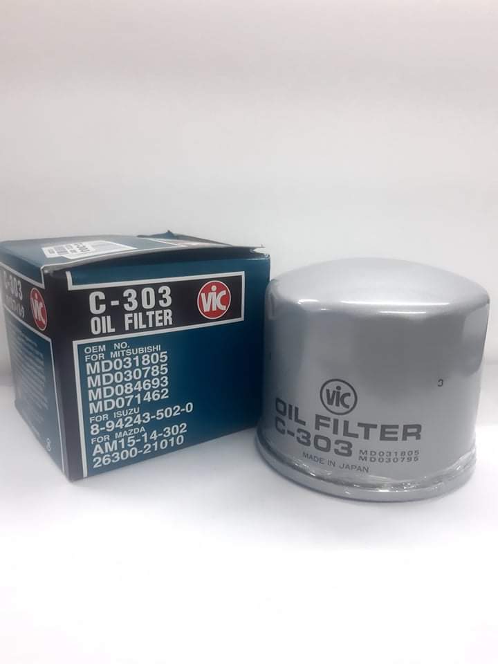 VIC OIL FILTER C-303 for MITSUBISHI LANCER, 4G32, 4G33, 4G52, 4G54 ...