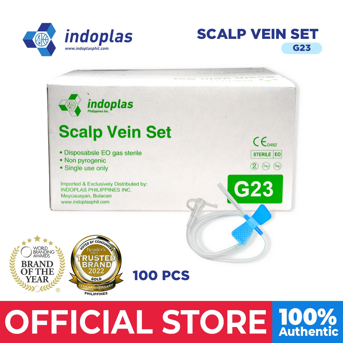 Indoplas Scalp Vein Set G23 - Box of 100 | Lazada PH