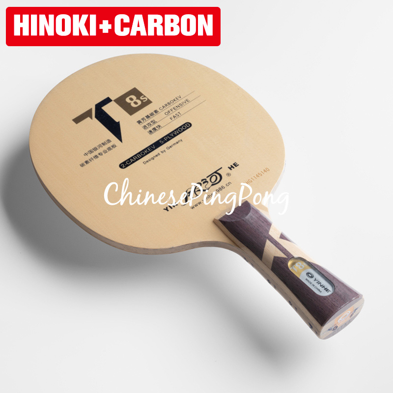 Yinhe T8s Carbon Table Tennis Blade (Racket Hinoki + ALC Carbon T8 S ...