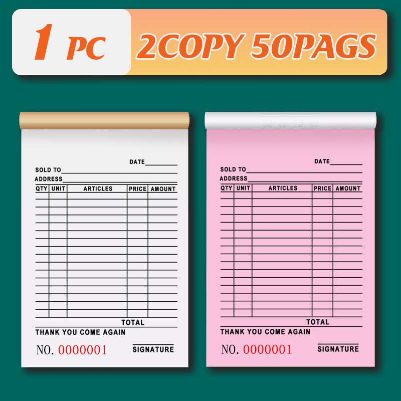 60 copy receipt carbon paper small receipt for business inventory ...