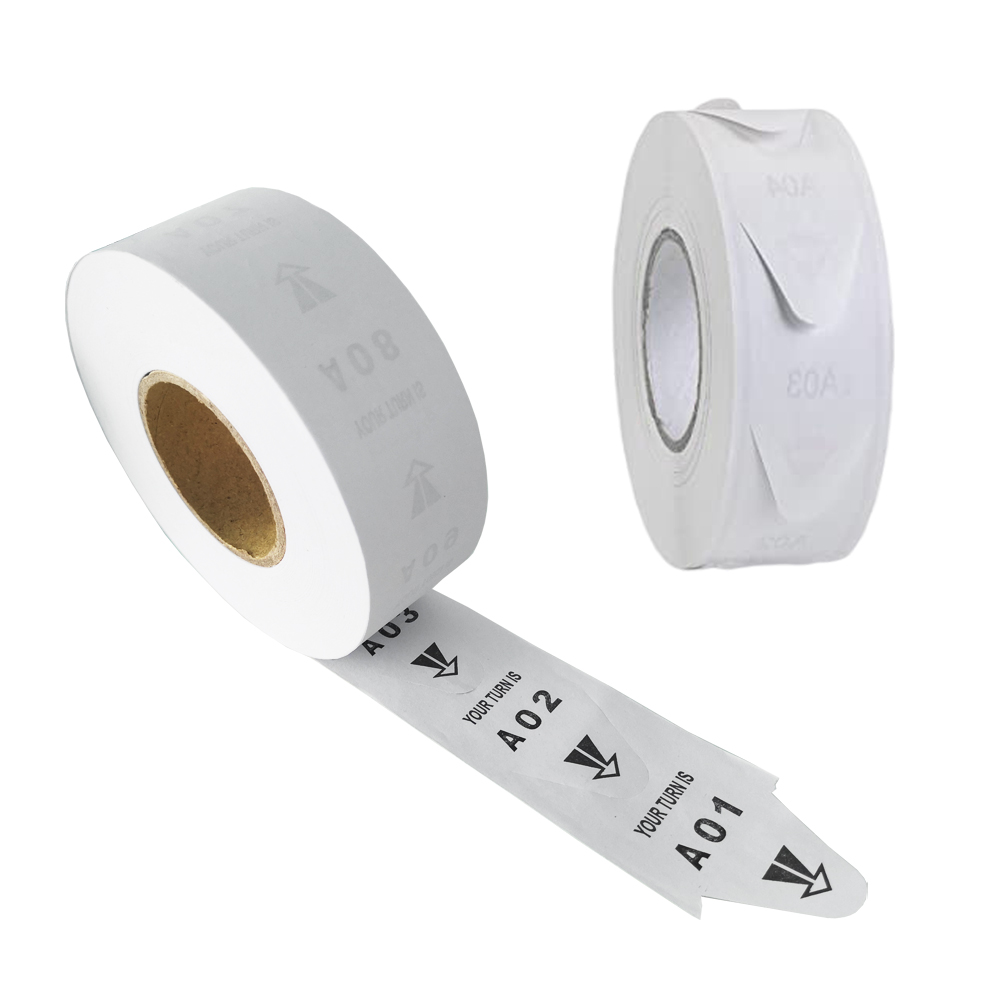 【1-3 Days Delivery】White Rolling Tape Take A Number Tickets Queue Tape ...