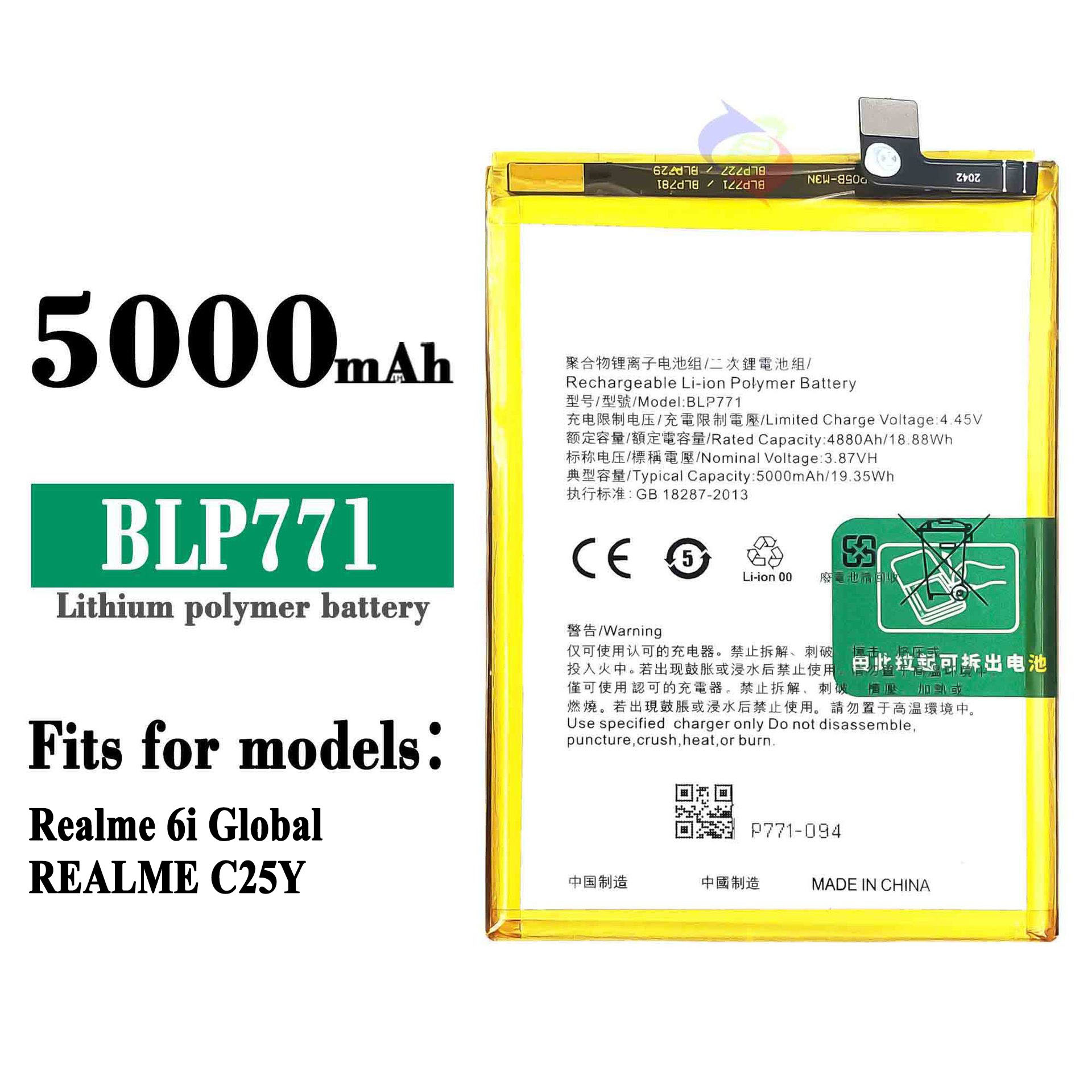 Realme 6i Global RMX2040 C21Y Battery BLP771 Battery | Lazada PH