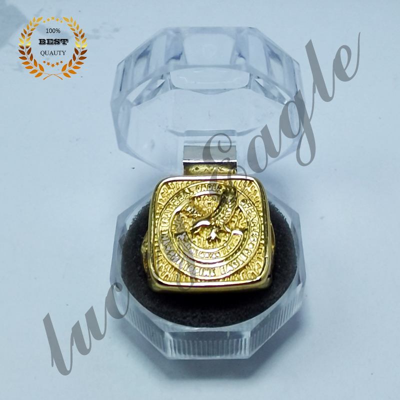 Ly Eagle Wholesale men's 18k Pure gold KUYA eagles fraternal TFOE-PE ...