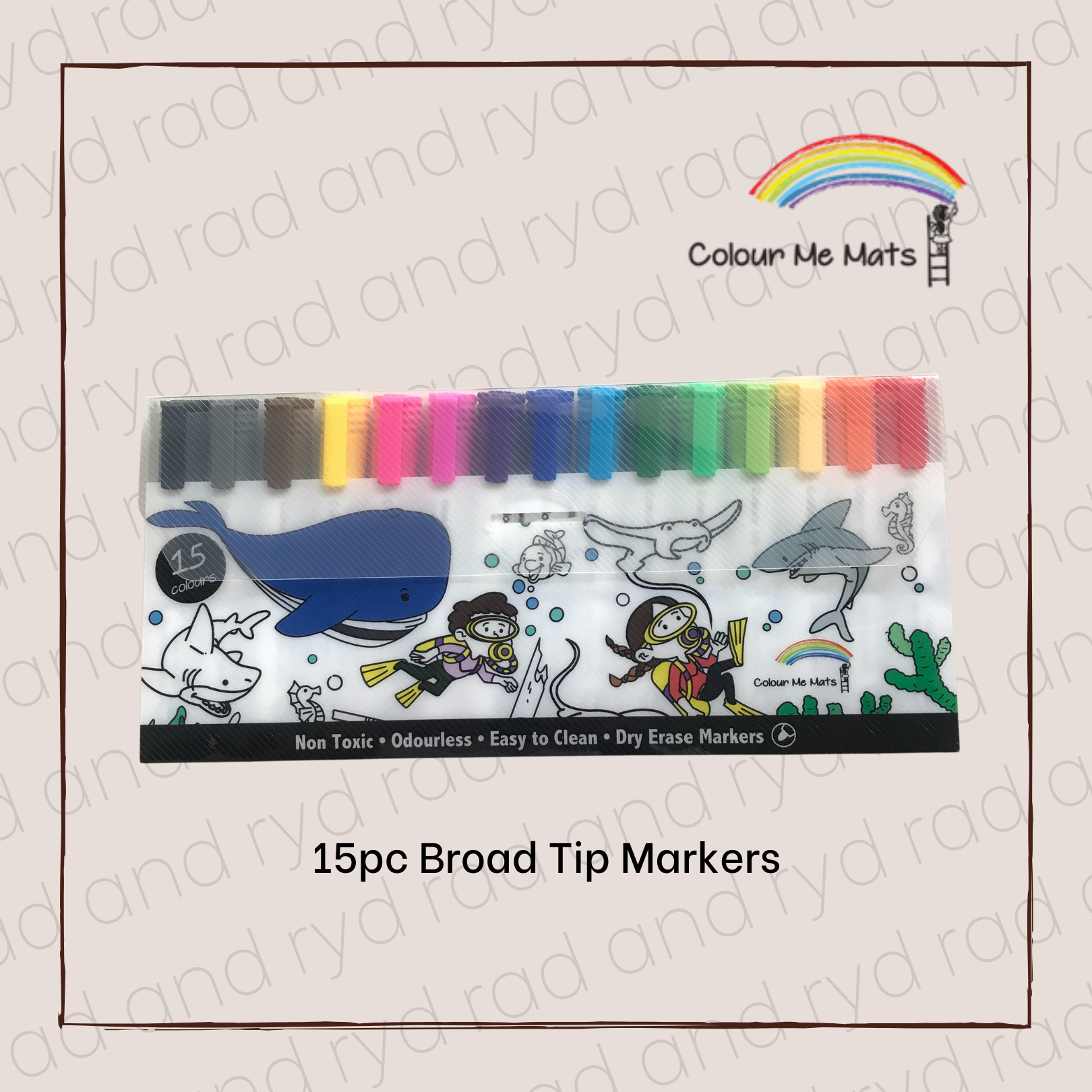 Colour Me Mats 15pc Broad Tip Dry Erase Markers | Lazada PH