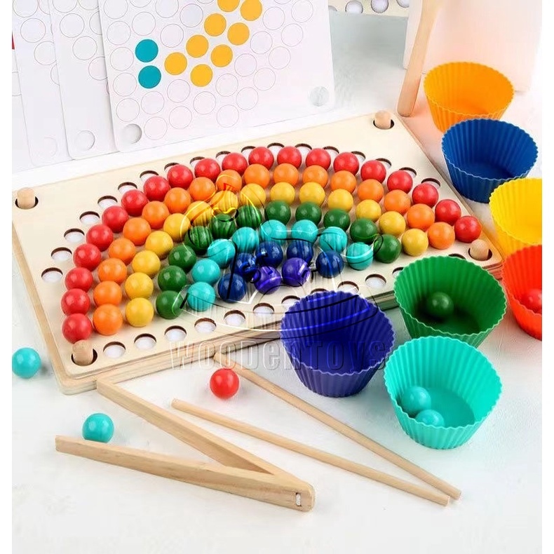 COD Peg Board Beads Game Clip Bead Puzzle Sorting Counting Matching ...