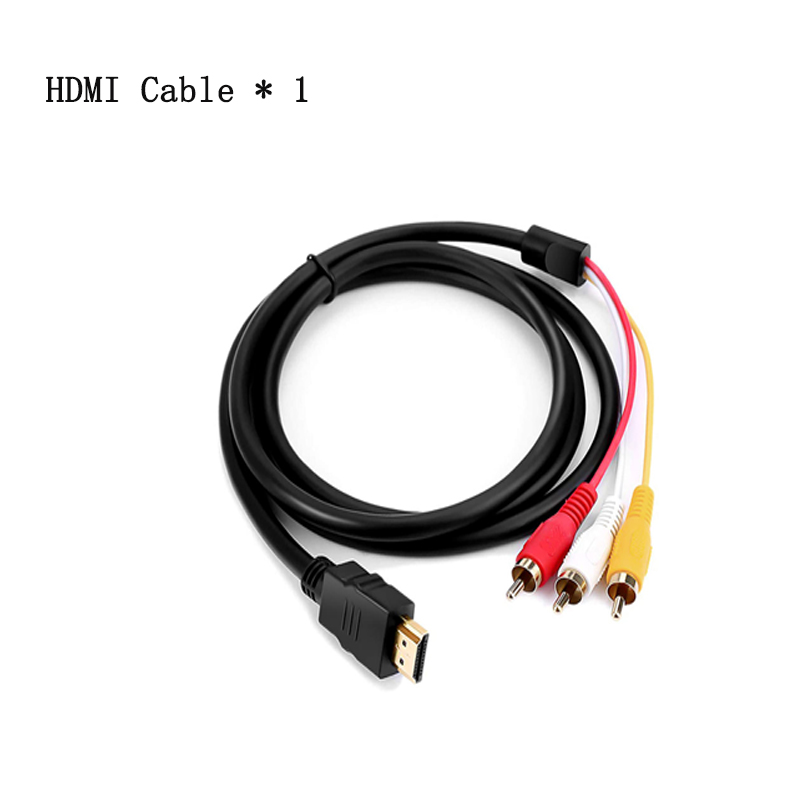 Hdmi Male to 3RCA AV Cable Composite Male Connector Adapter Cable Cord Transmitter HDMI To AV ...