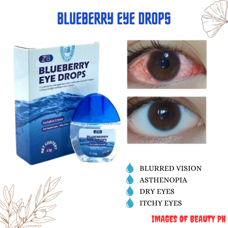 Blueberry Eye Drops For Sore Eyes, Itchy Eyes, Dry Eyes, Blurred Vision ...