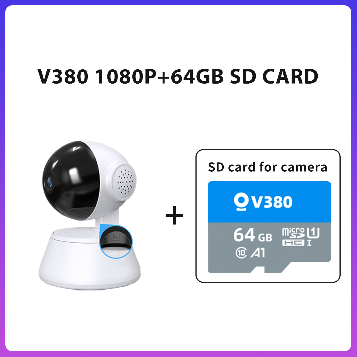 V380 Q6 PRO 1080P IP Cam 360 Degree Rotato PTZ Control 3D Panoramic HD ...