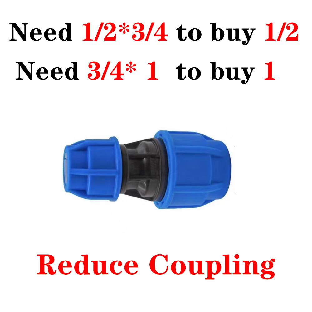 PER PCS PE Compression Fittings for pe and pvc pipes 1/2" 3/4" 1" elbow tee coupling adapter ...