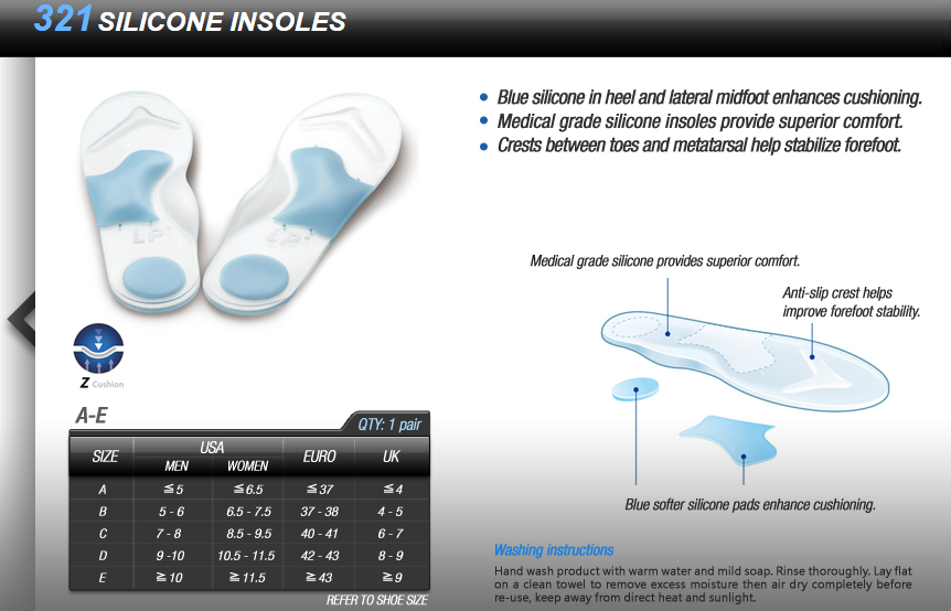 LP SUPPORT 321 SILICON INSOLES | Lazada PH