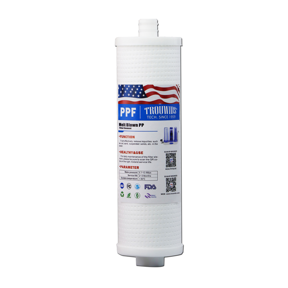 10 inch PP Sediment Filter Water Filter Cartridge 1 MICRON PP Sediment ...