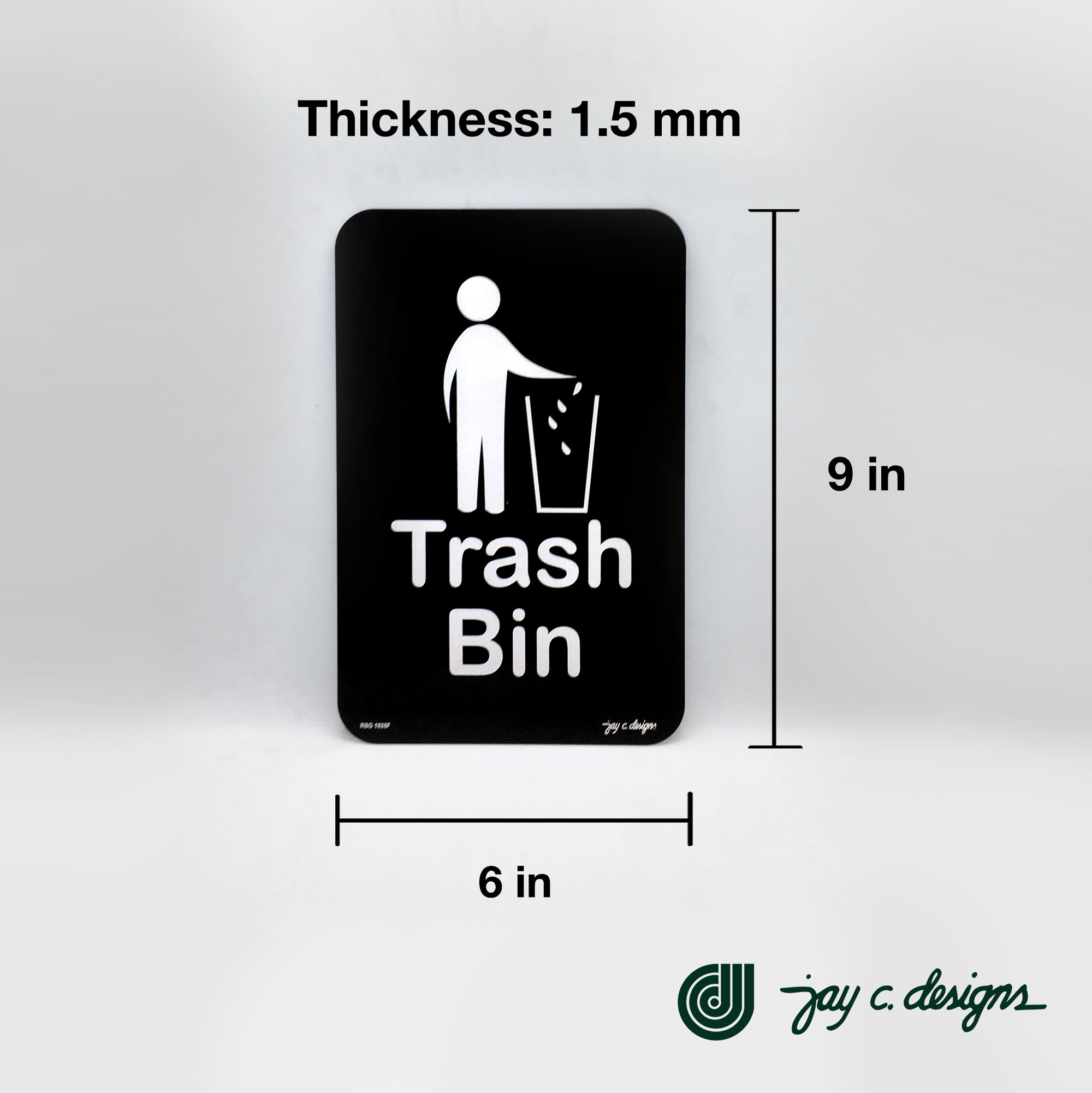 Acrylic Signage Trash Bin Sign Jay C. Designs 1925 | Lazada PH