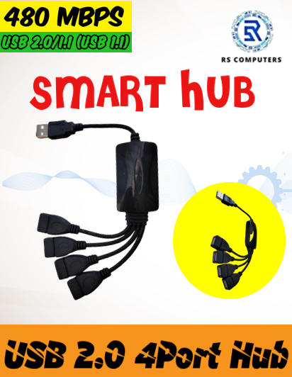 USB 2.0 Hi-Speed 4Ports Mini Hub | Lazada PH