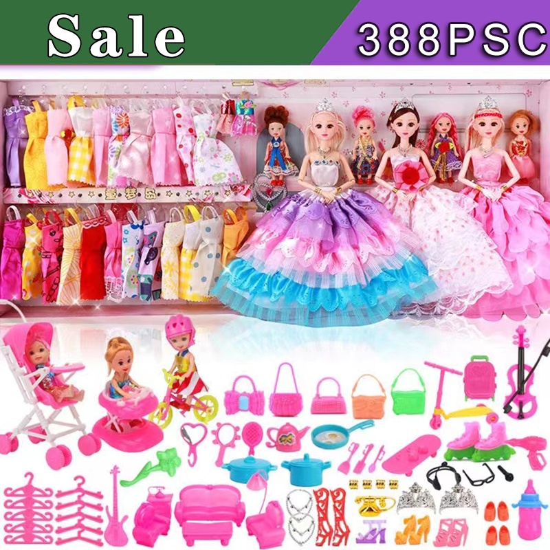 [COD] Barbie Doll Set Doll House Girls Kids For Girls Kids Princess ...