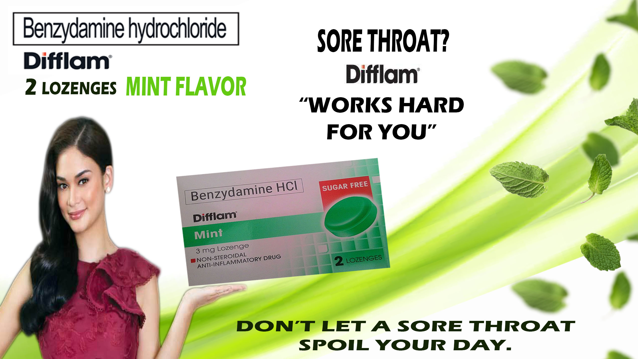 AUTHENTIC DIFFLAM MINT (2 LOZENGES) | Lazada PH