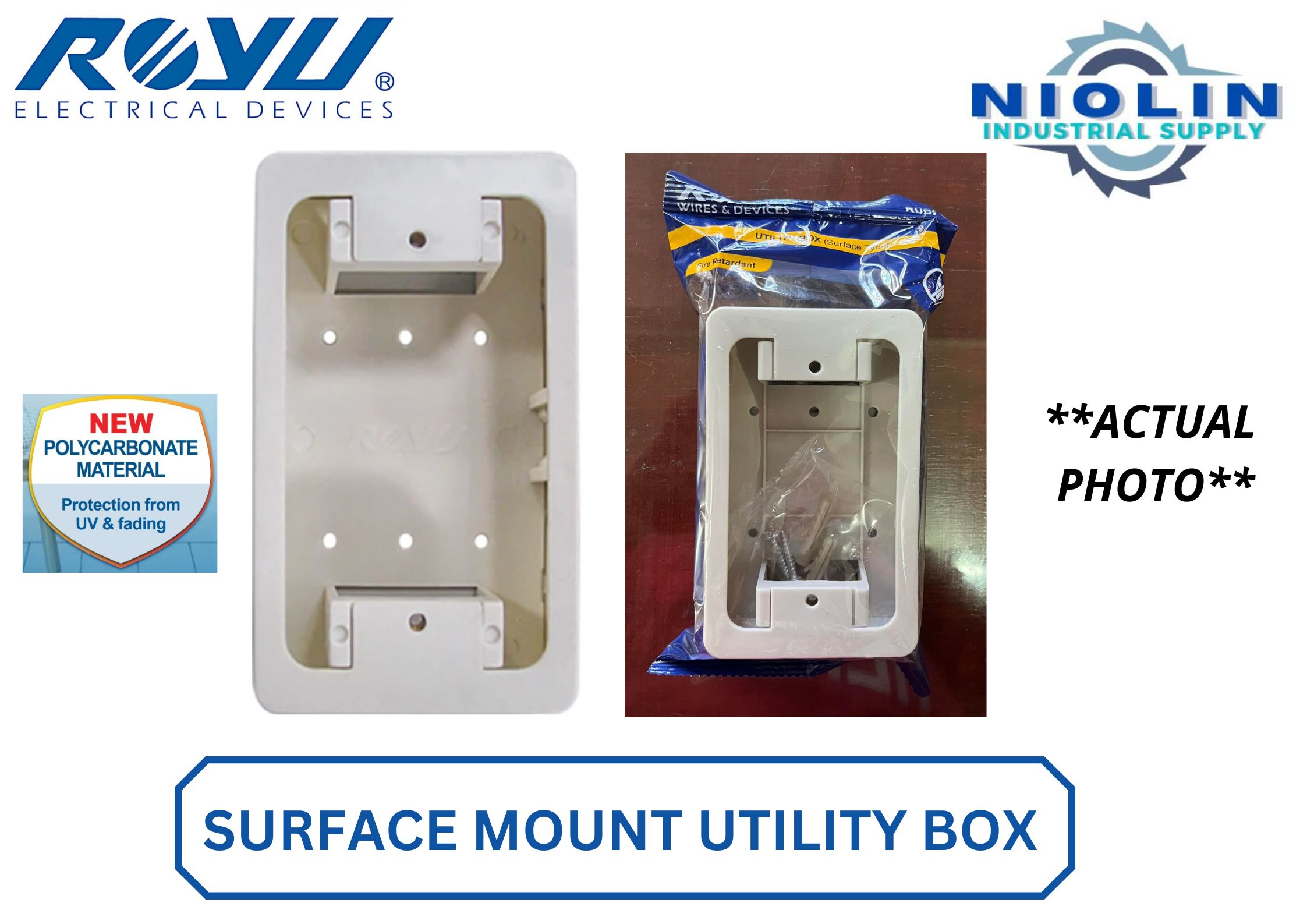 ROYU PVC Surface Mount Utility Box | Lazada PH