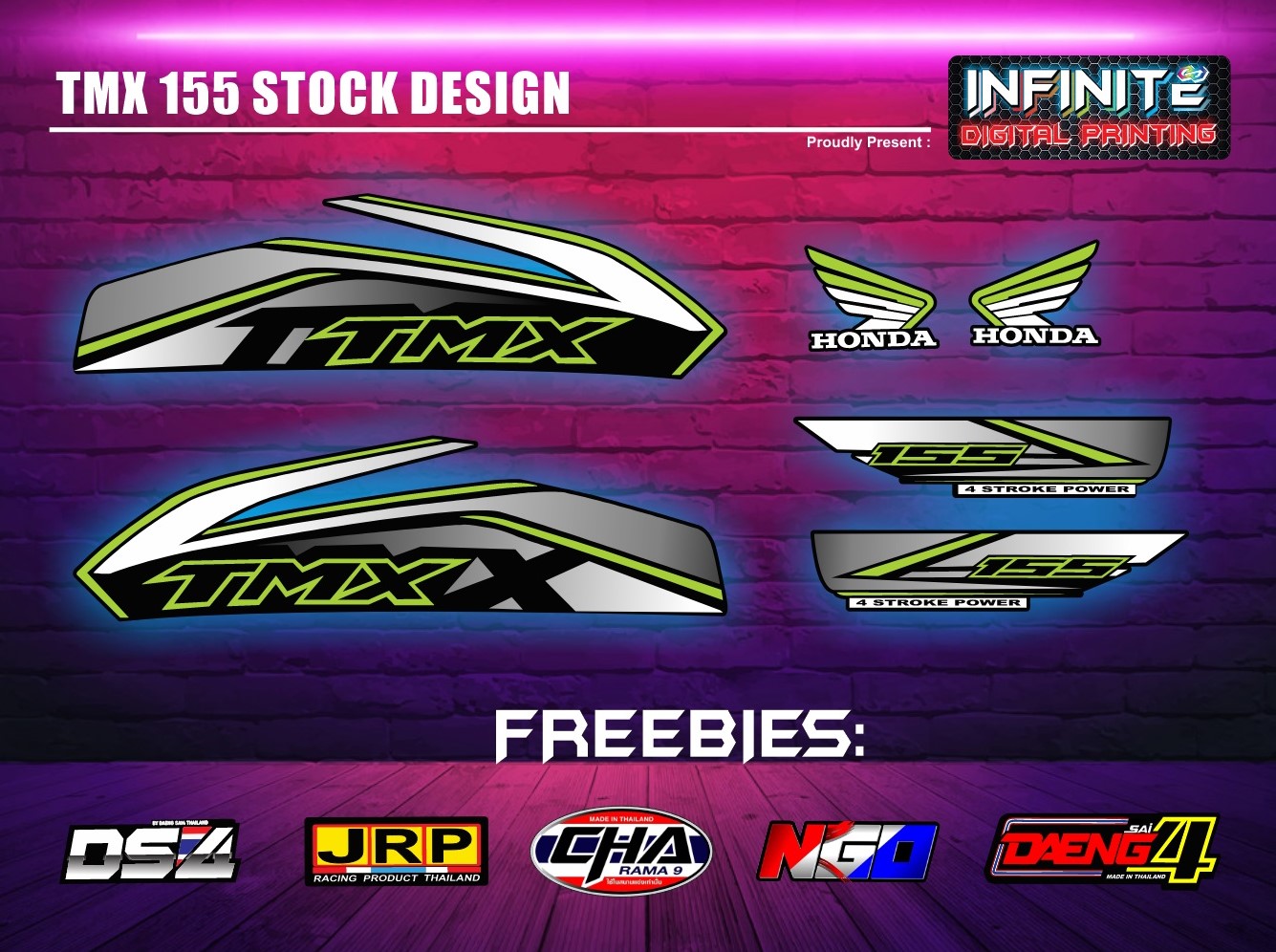 TMX 155 STOCK DECALS W/FREEBIES | Lazada PH