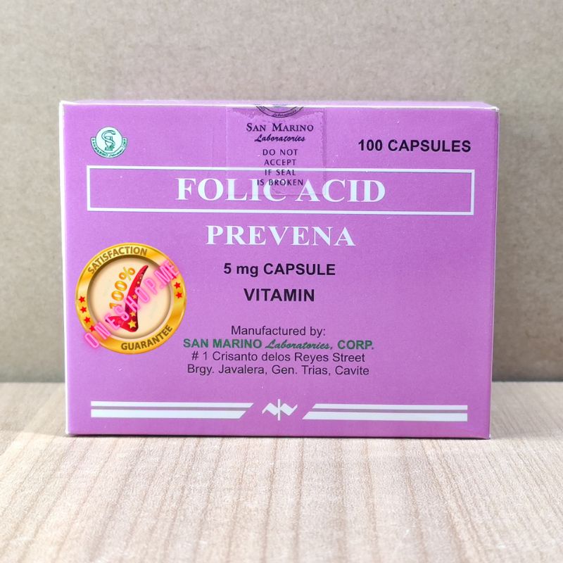FOLIC ACID 100 Capsules PREVENA | Lazada PH