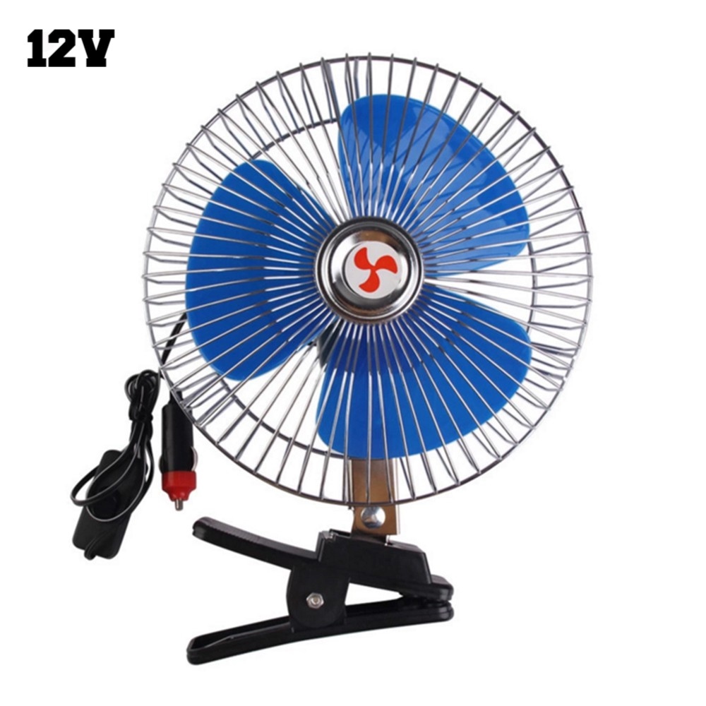 BVS 12V/24V Clip-On Car Fan Portable Mini Vehicle Cooler Window ...