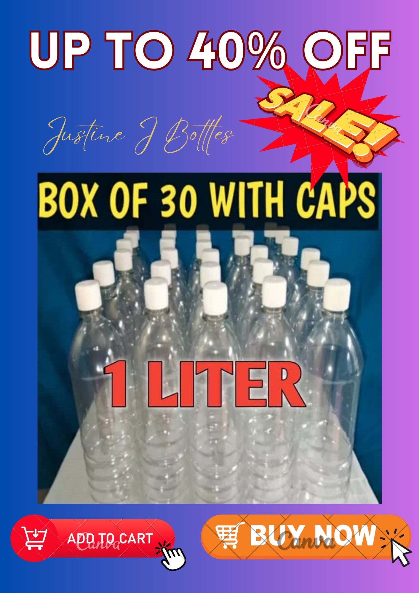 Pet Bottle with Cap 1 Liter- Box of 30 | Lazada PH