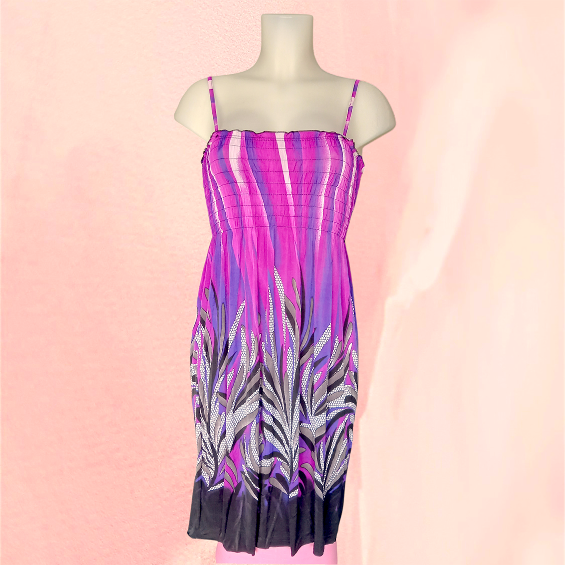 Women Sexy Daster Dress Abstract Leaf Designed Pambahay or Pantulog ...