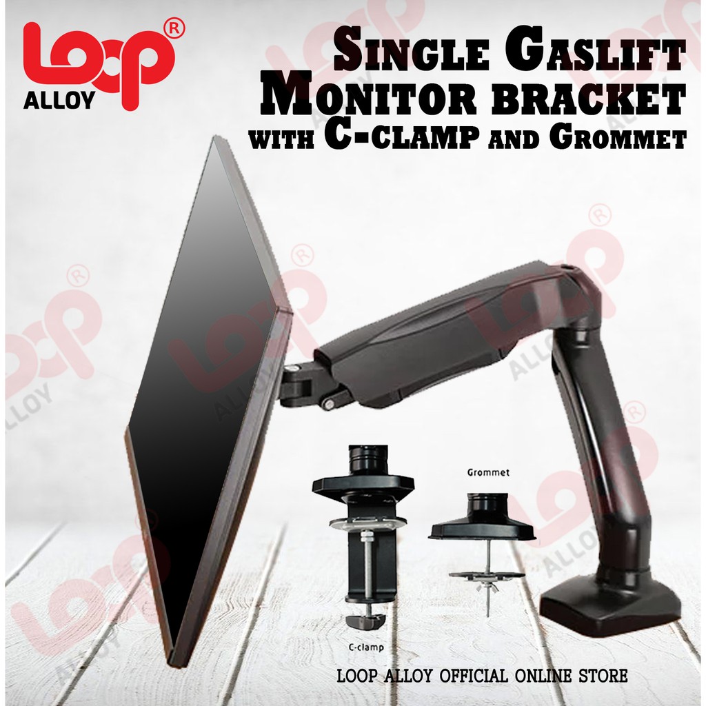 Loop Alloy Single Mount Gas Lift monitor Bracket C clamp grommet ...