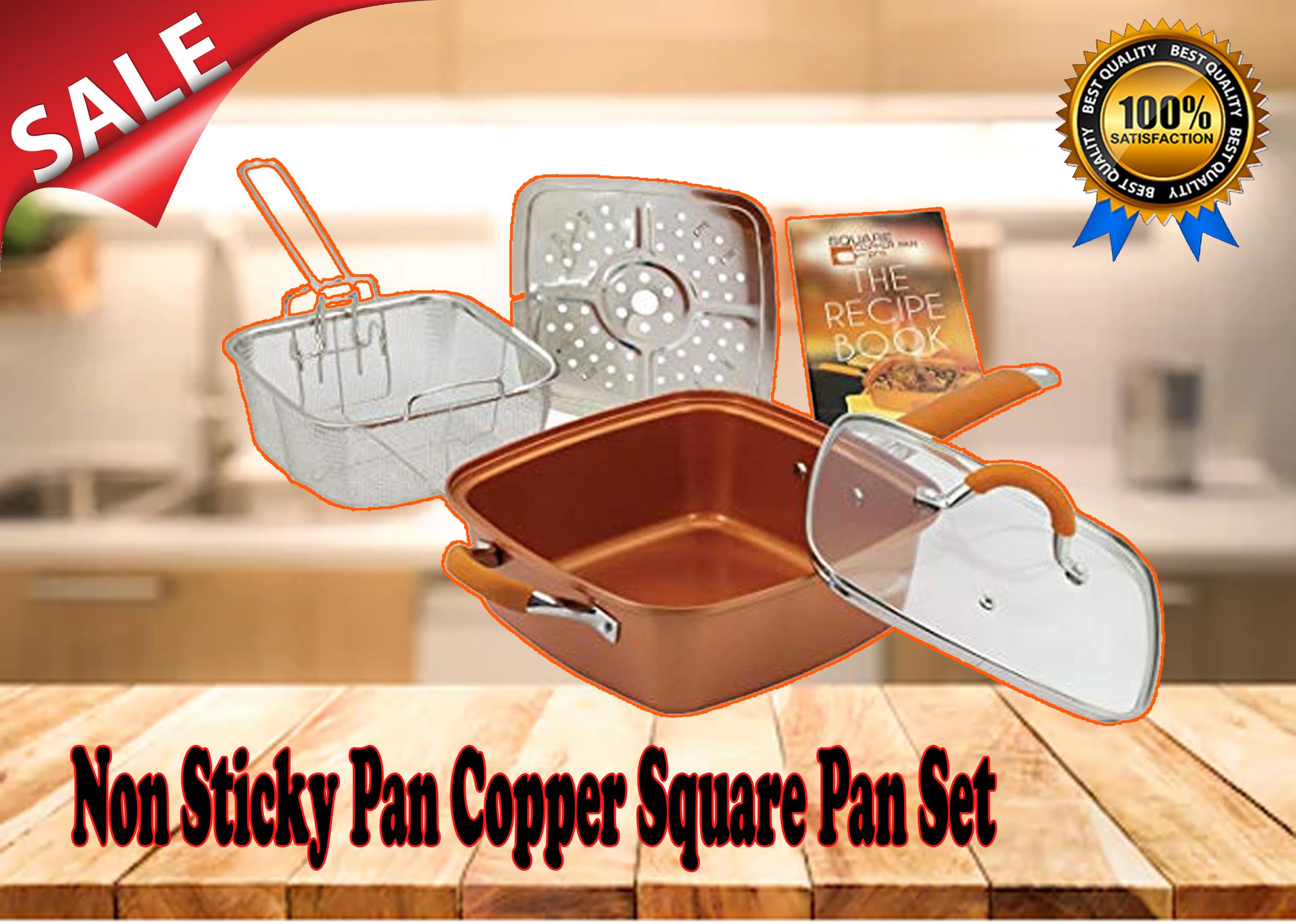 SNL Non Sticky Pan Copper Square Pan Set | Lazada PH