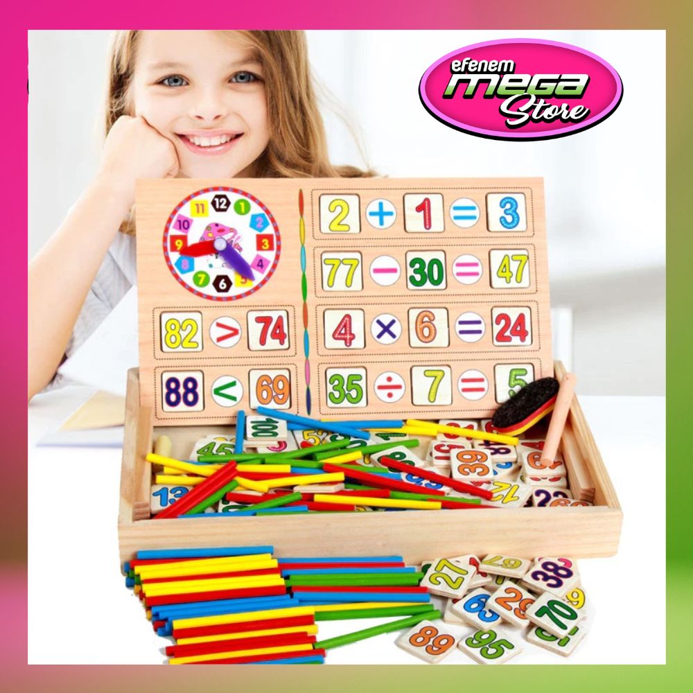 EFENEM Early Learning Mathematical Knowledge Wooden Toys, Preschool ...