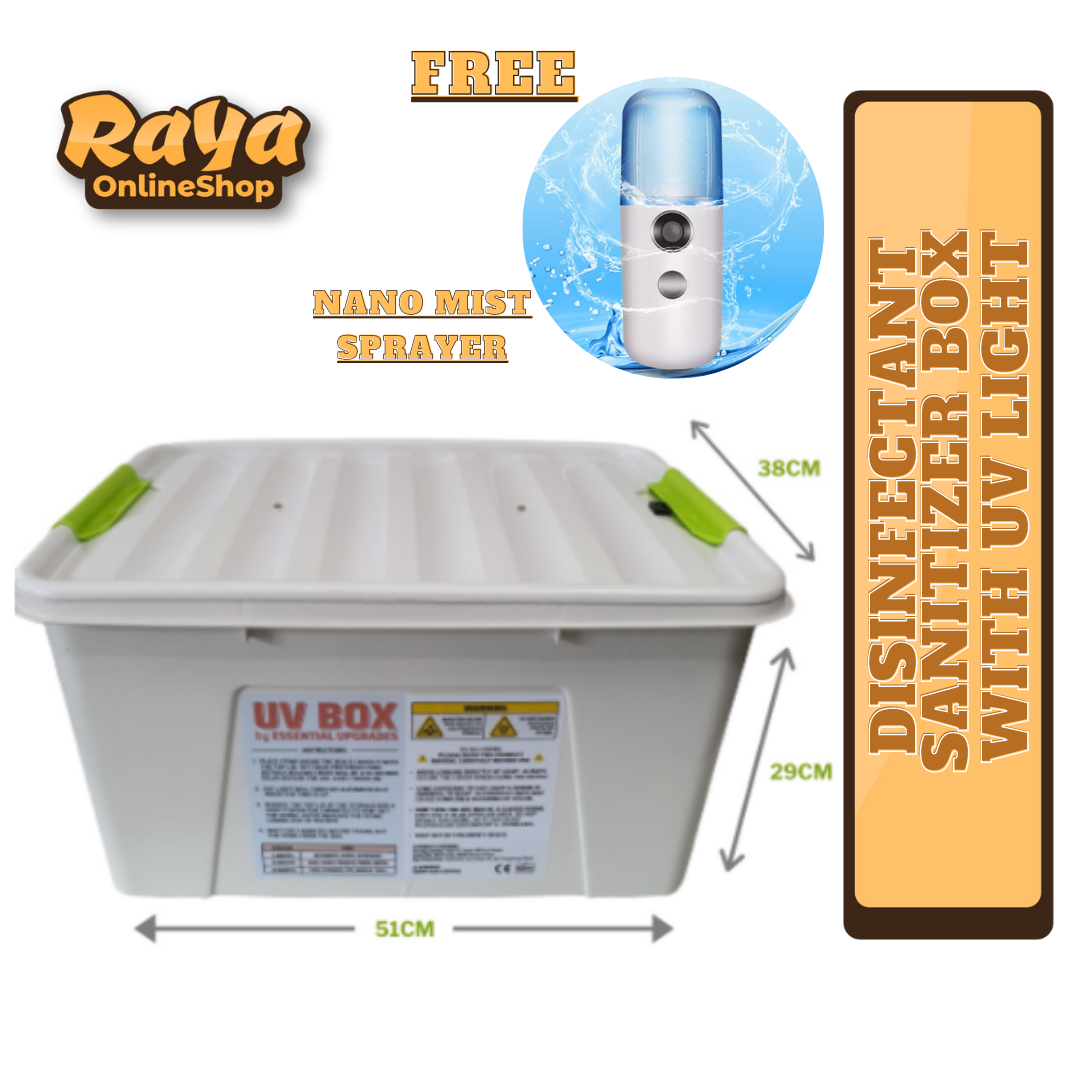 Disinfectant UV Light Box with Stainless Mesh Bottom FREE Nano Mist ...