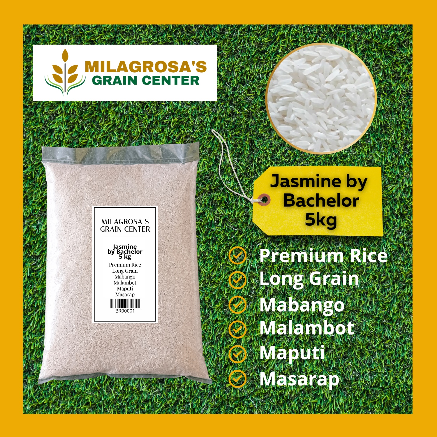 100% Pure Jasmine Rice 5KG | Lazada PH