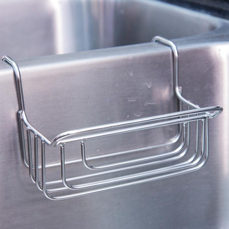 Kitchen Sink Organizer Stainless Steel Hanging Sponge Holder Towel Rack ...