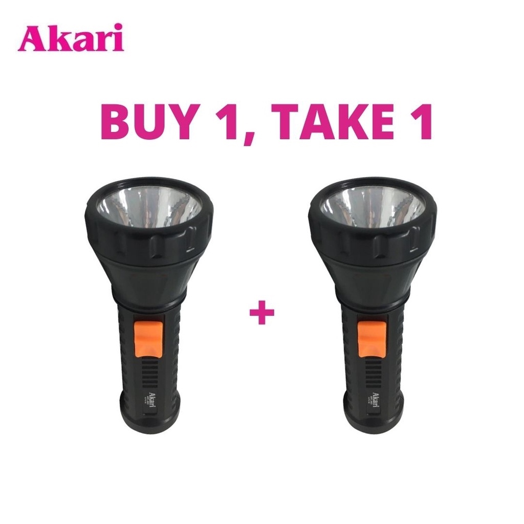 Akari Buy 1 Take 1 LED Rechargeable Flashlight (ARFL-8901) | Lazada PH