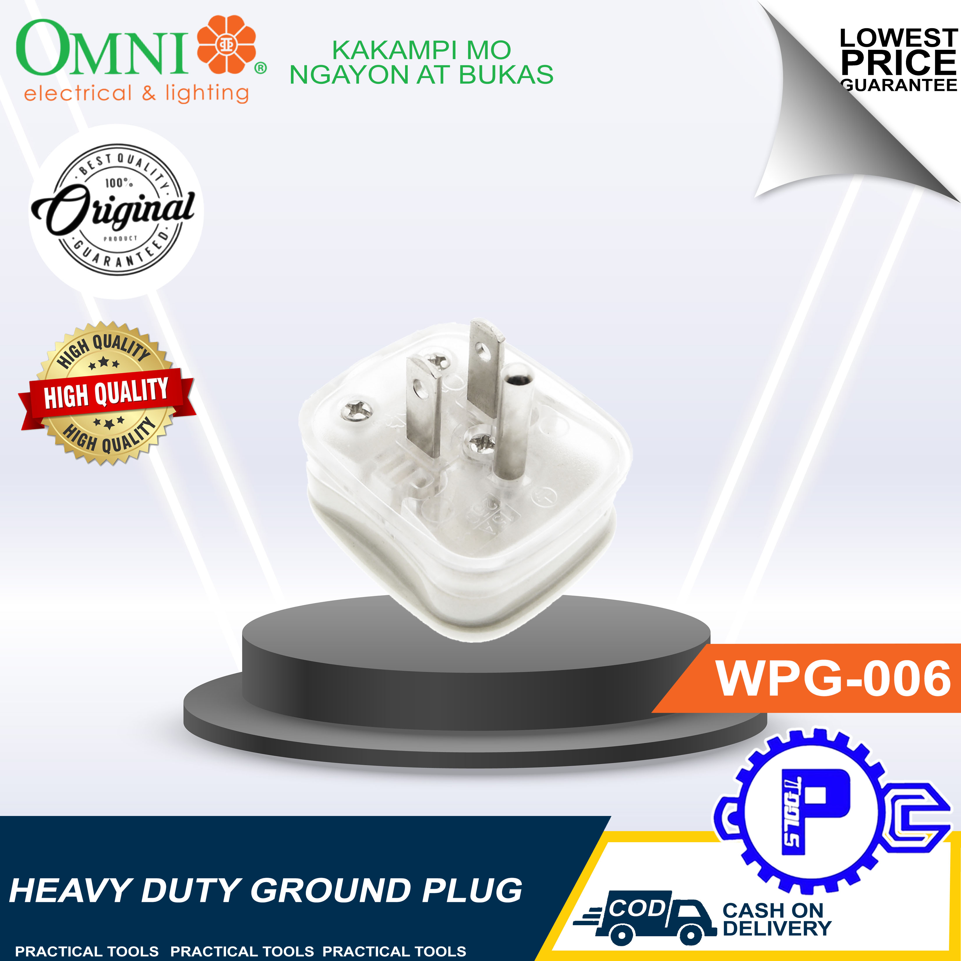Omni Parallel Ground Plug 15A 250V | Lazada PH