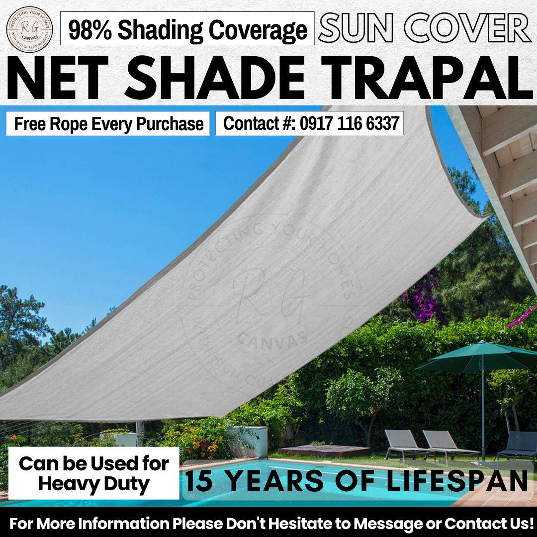 10x15ft With Free Rope. Net Shade, Mesh Trapal, Net Sunscreen, Sun ...